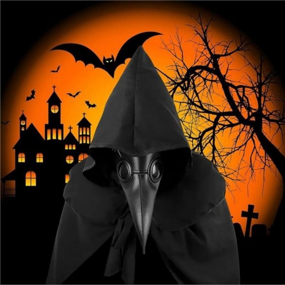 Accessories | 3 Pc Halloween Plague Doctor Mask Cloak Face Mask ...